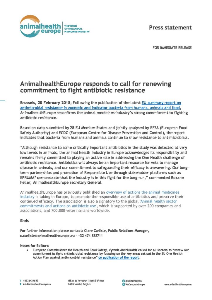 AnimalhealthEuropeStatement_AMRSummaryReport16_270218F ...